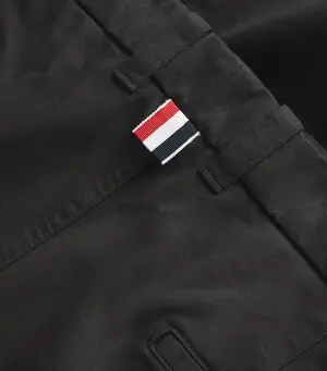 Thom Browne Cotton Straight Trousers - Black