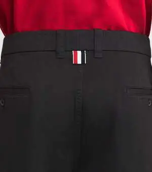 Thom Browne Cotton Straight Trousers - Black