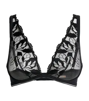 Maison Lejaby Lace Underwired Triangle Bra - Black