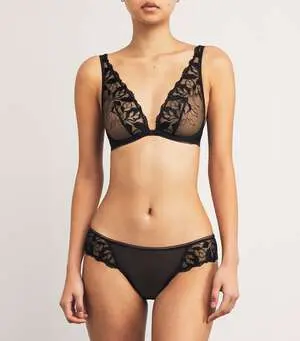 Maison Lejaby Lace Underwired Triangle Bra - Black