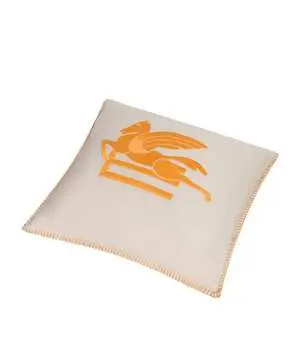 Etro Cotton Ribot Embroidered Cushion