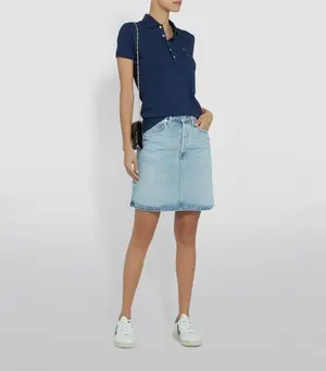 Polo Ralph Lauren Julie Stretch-cotton Polo Shirt - Navy
