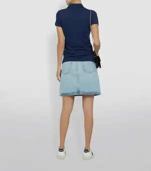 Polo Ralph Lauren Julie Stretch-cotton Polo Shirt - Navy