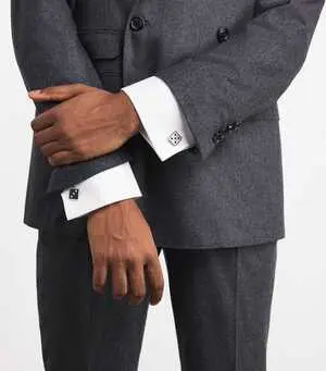 BABETTE WASSERMAN LONDON Onyx And Mother-of-pearl Dice Cufflinks