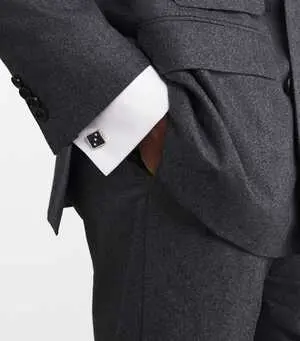 BABETTE WASSERMAN LONDON Onyx And Mother-of-pearl Dice Cufflinks