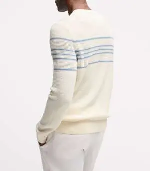 BOSS Silk-cotton Striped Sweater