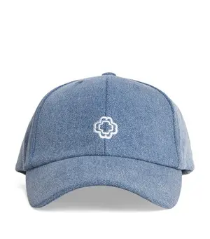 Maje Denim Baseball Cap - Blue