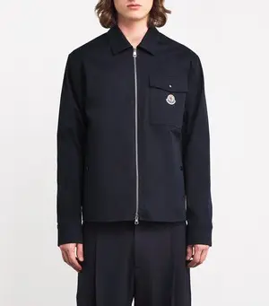 Moncler Stretch-cotton Collared Jacket
