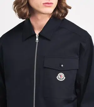 Moncler Stretch-cotton Collared Jacket