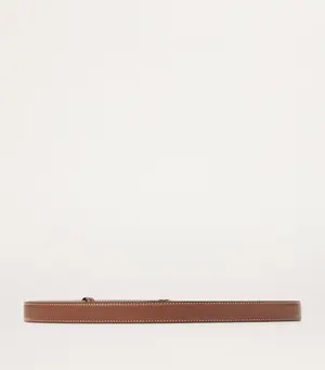 JIMMY CHOO Leather Diamond Belt - Brown