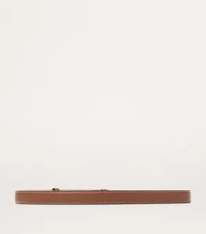 JIMMY CHOO Leather Diamond Belt - Brown