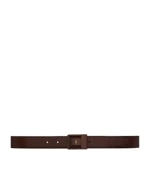 Saint Laurent Calfskin La 66 Belt - Pink