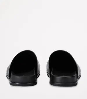 Rick Owens Leather Granola Mules - Black