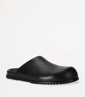 Rick Owens Leather Granola Mules - Black