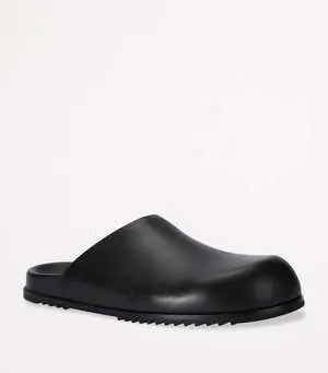 Rick Owens Leather Granola Mules - Black
