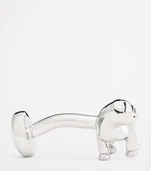 BABETTE WASSERMAN LONDON Rhodium-plated British Bulldog Cufflinks