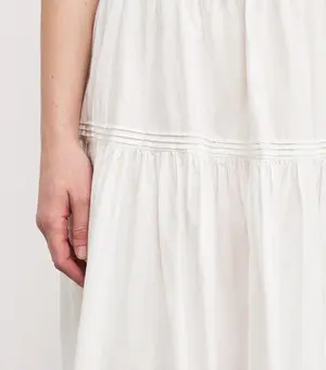 DÔEN Organic Cotton Sebastiane Midi Skirt - White