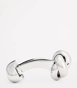 BABETTE WASSERMAN LONDON Rhodium-plated Metal Knot Cufflinks