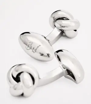 BABETTE WASSERMAN LONDON Rhodium-plated Metal Knot Cufflinks