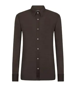 TOM FORD Silk Shirt Brown