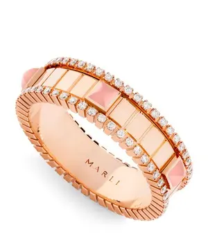 MARLI NEW YORK Diamond And Quartzite Ring - Rose Gold