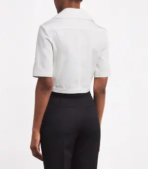 PATOU Cotton Gabardine Cropped Jacket