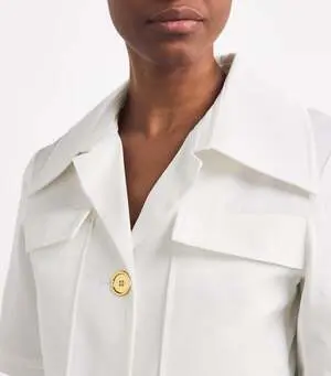 PATOU Cotton Gabardine Cropped Jacket