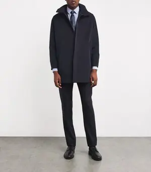 Giorgio Armani Padded Pea Coat - Blue