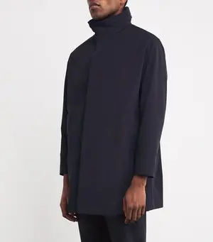 Giorgio Armani Padded Pea Coat - Blue