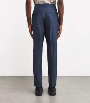Paul & Shark Wool Blend Pleated Trousers