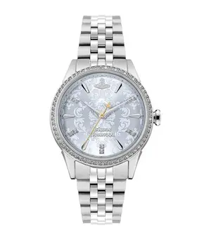 VIVIENNE WESTWOOD Stainless Steel Little Wallace Watch With Crystal Embellishments - Silver