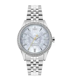VIVIENNE WESTWOOD Stainless Steel Little Wallace Watch With Crystal Embellishments - Silver