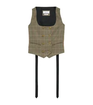Alexander McQueen Wool Double-breasted Waistcoat - White