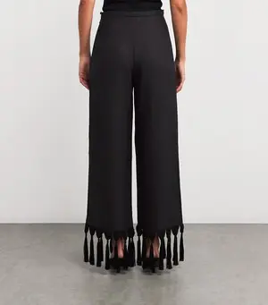 TALLER MARMO Linen Fringe-trim Marlino Trousers