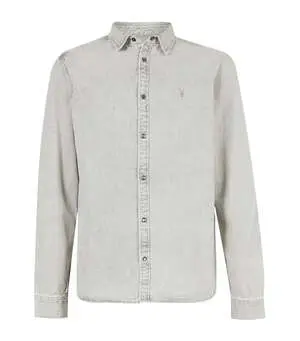 ALLSAINTS Denim Gleason Shirt - Grey
