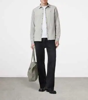ALLSAINTS Denim Gleason Shirt - Grey