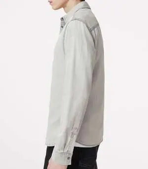ALLSAINTS Denim Gleason Shirt - Grey