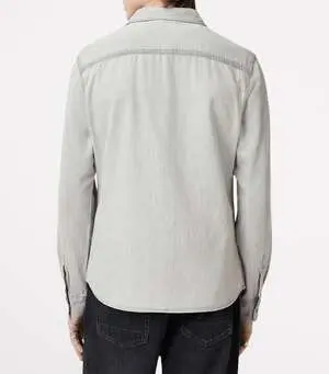 ALLSAINTS Denim Gleason Shirt - Grey