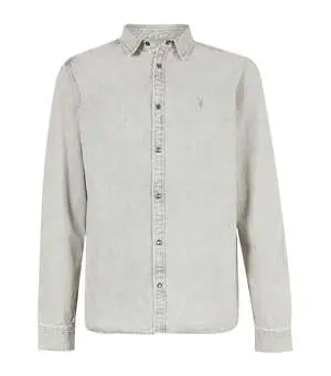ALLSAINTS Denim Gleason Shirt - Grey