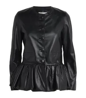 LIBEROWE Peplum Leather Jacket