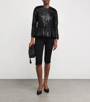 LIBEROWE Peplum Leather Jacket