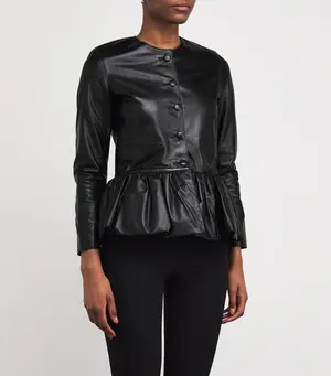 LIBEROWE Peplum Leather Jacket