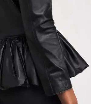 LIBEROWE Peplum Leather Jacket