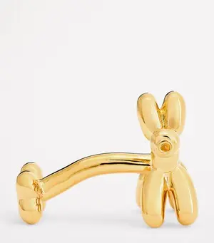 BABETTE WASSERMAN LONDON Plated Balloon Dog Cufflinks