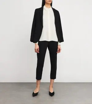 Theory Silk Georgette Fitted Shirt