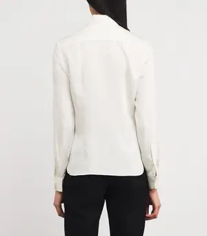 Theory Silk Georgette Fitted Shirt