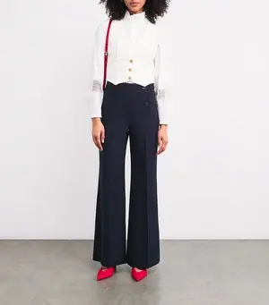 Claudie Pierlot Button-front Straight Leg Trousers