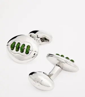BABETTE WASSERMAN LONDON Thread-detail American Football Cufflinks