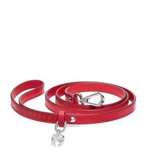 THE MARTHA, BY BACCARAT Leather Louxor Pet Lead - Clear