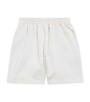 Balenciaga Cotton Logo Shorts - Gold